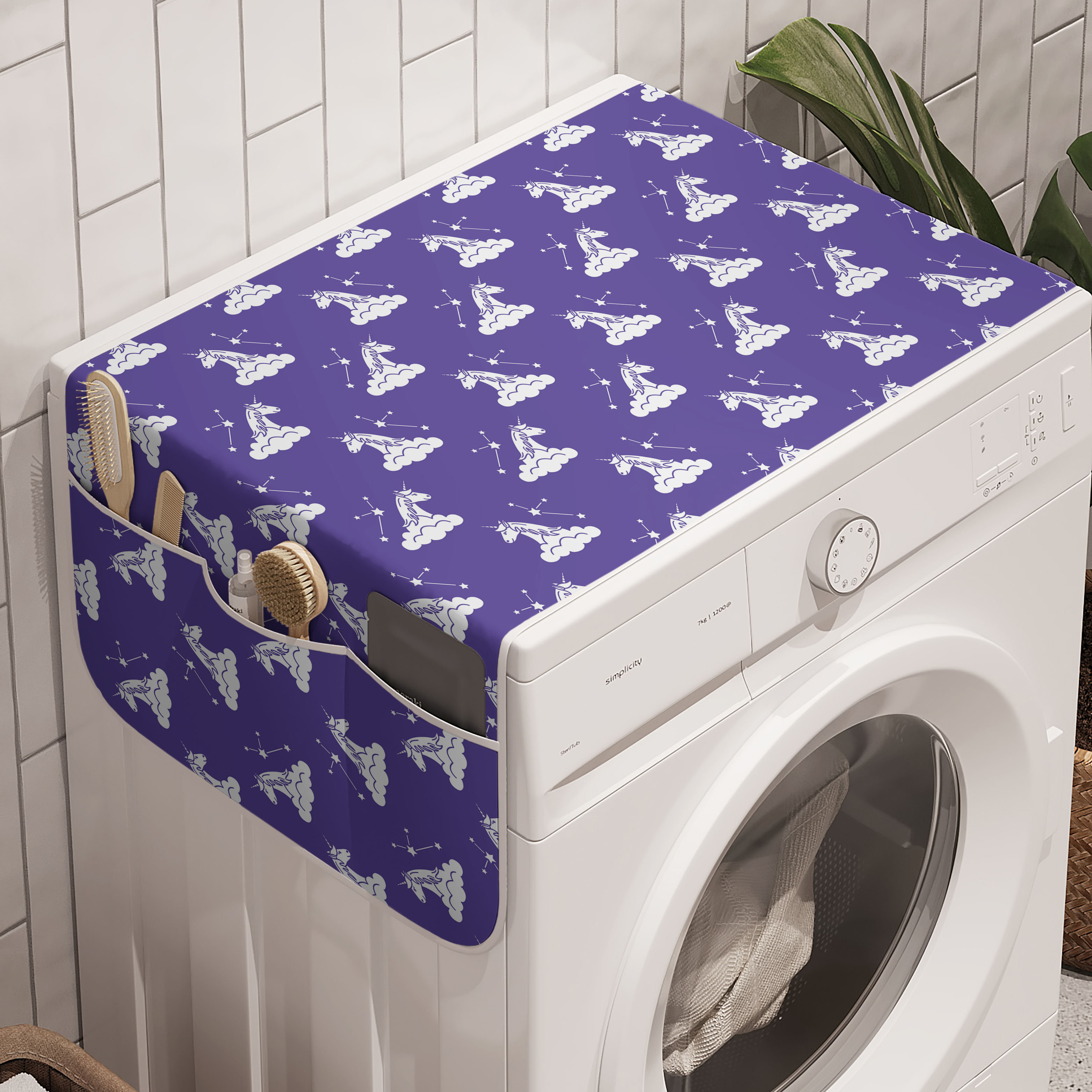 East Urban Home Galaxy Unicorn Washing Machine Organizer Pack of 2 47" x 18.5" | Wayfair